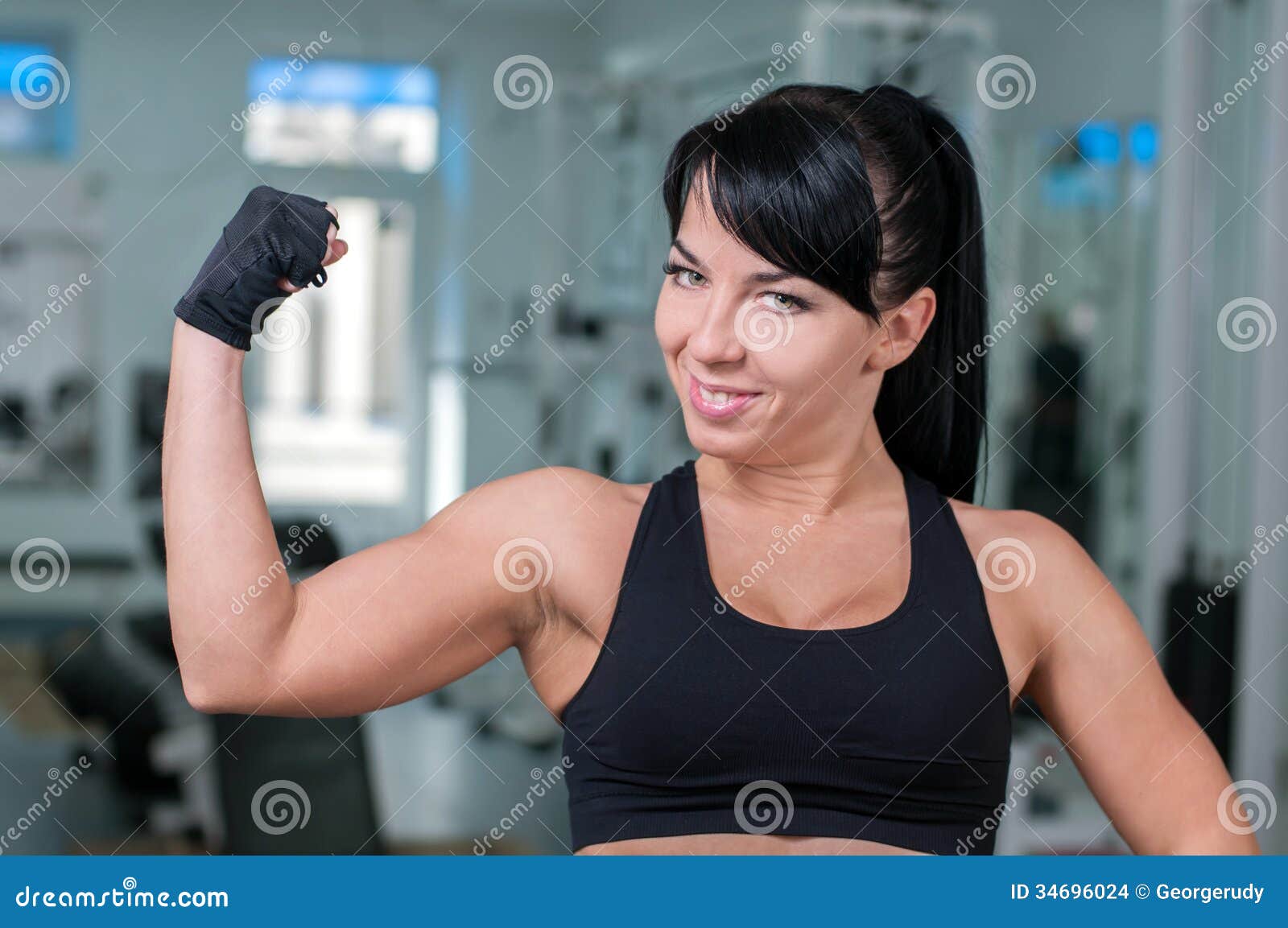 Gym Woman stock photo. Image of exercise, attractive - 34696024