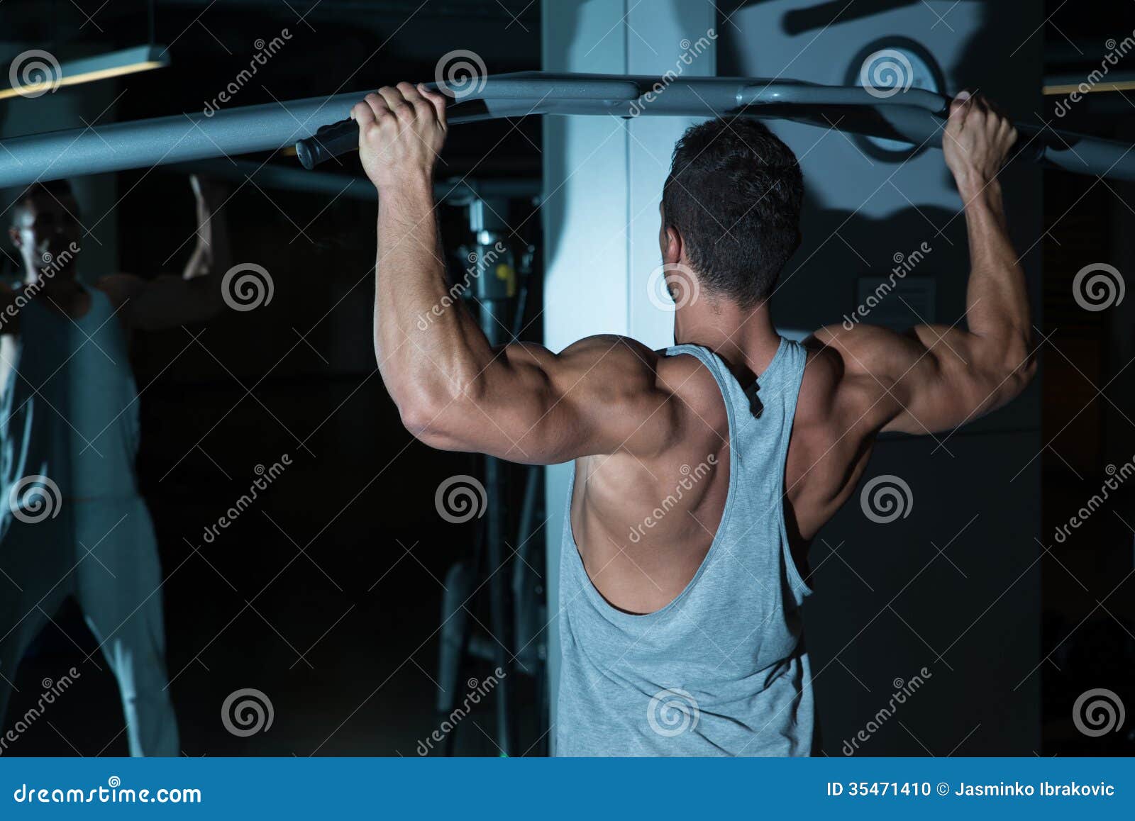 Gym Workout for Back stock photo. Image of bodybuilder - 35471410