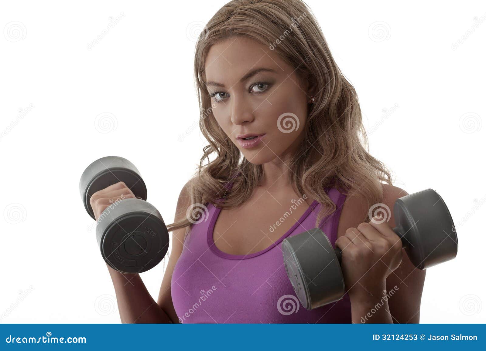 Gym workouts stock image. Image of pretty, exercise, biceps - 32124253