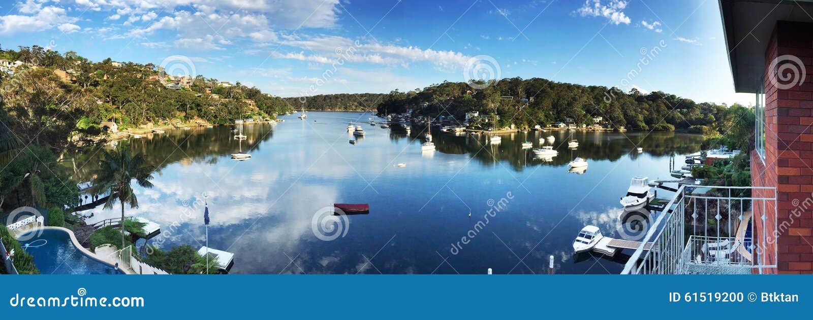 Gymea Bay Panorama stock photo. Image of background, view - 61519200