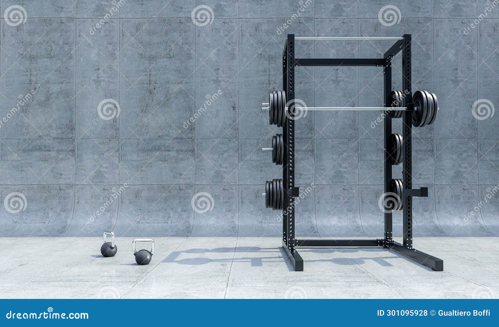Gymnasium Structure for Squat in Modern Environment Stock Illustration ...