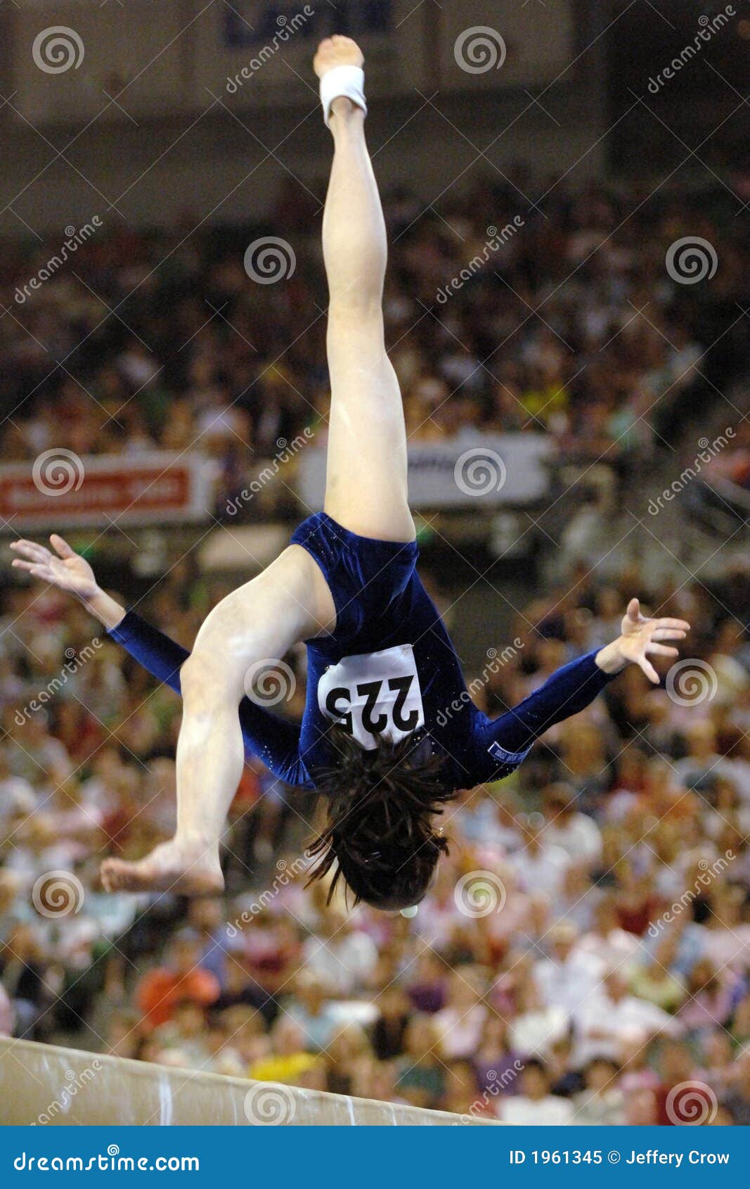 Gymnast beam 01 stock image. Image of competition, leaps - 1961345