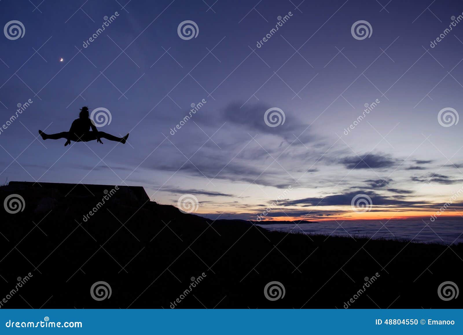Gymnast Doing Split Handstand On Balance Beam Royalty-Free Stock Photo ...