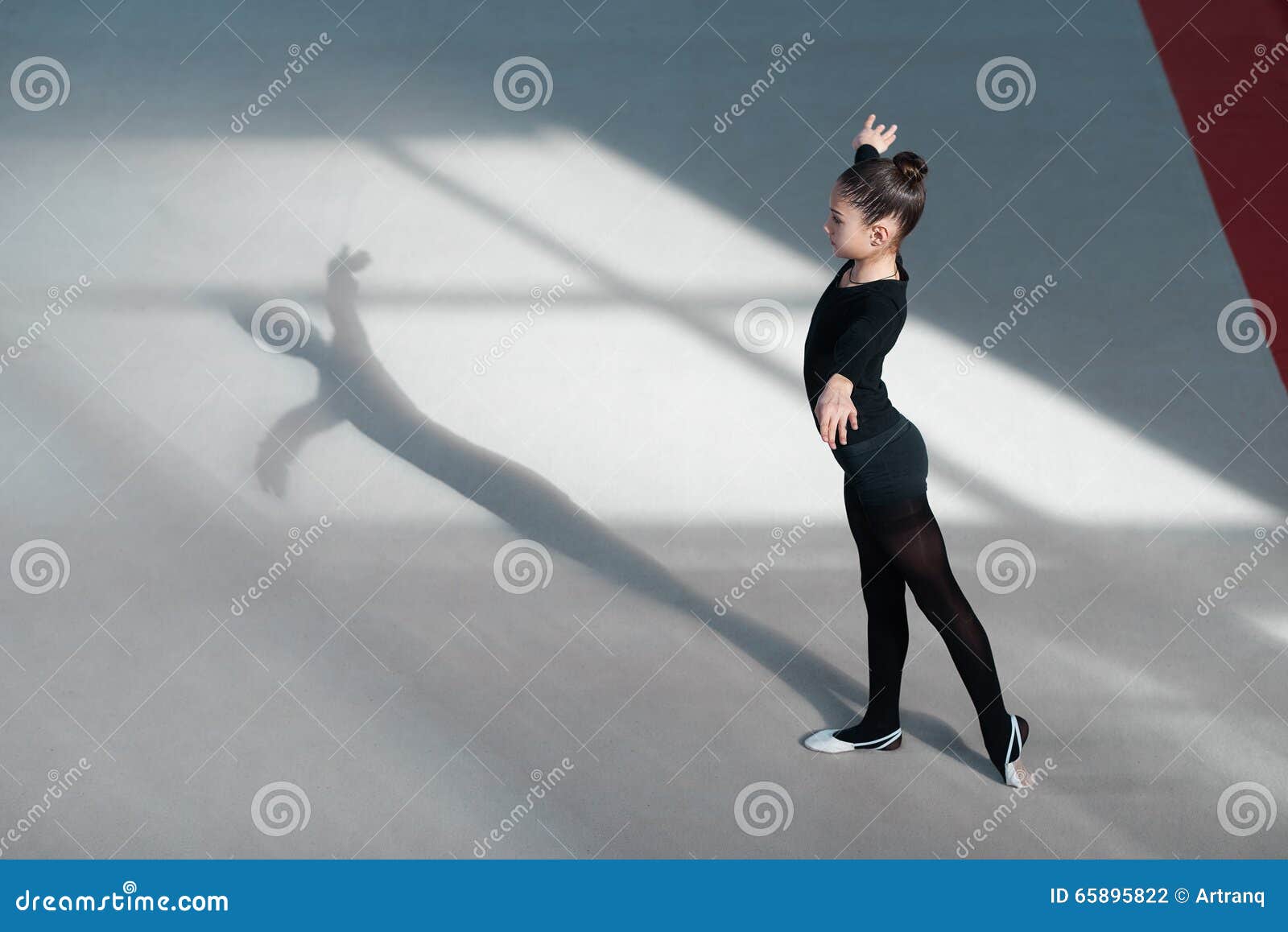 The Gymnast is in the Initial Position Stock Photo - Image of little ...