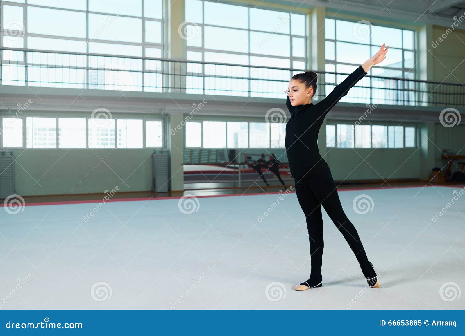 The Gymnast is in the Initial Position Stock Image - Image of hand ...