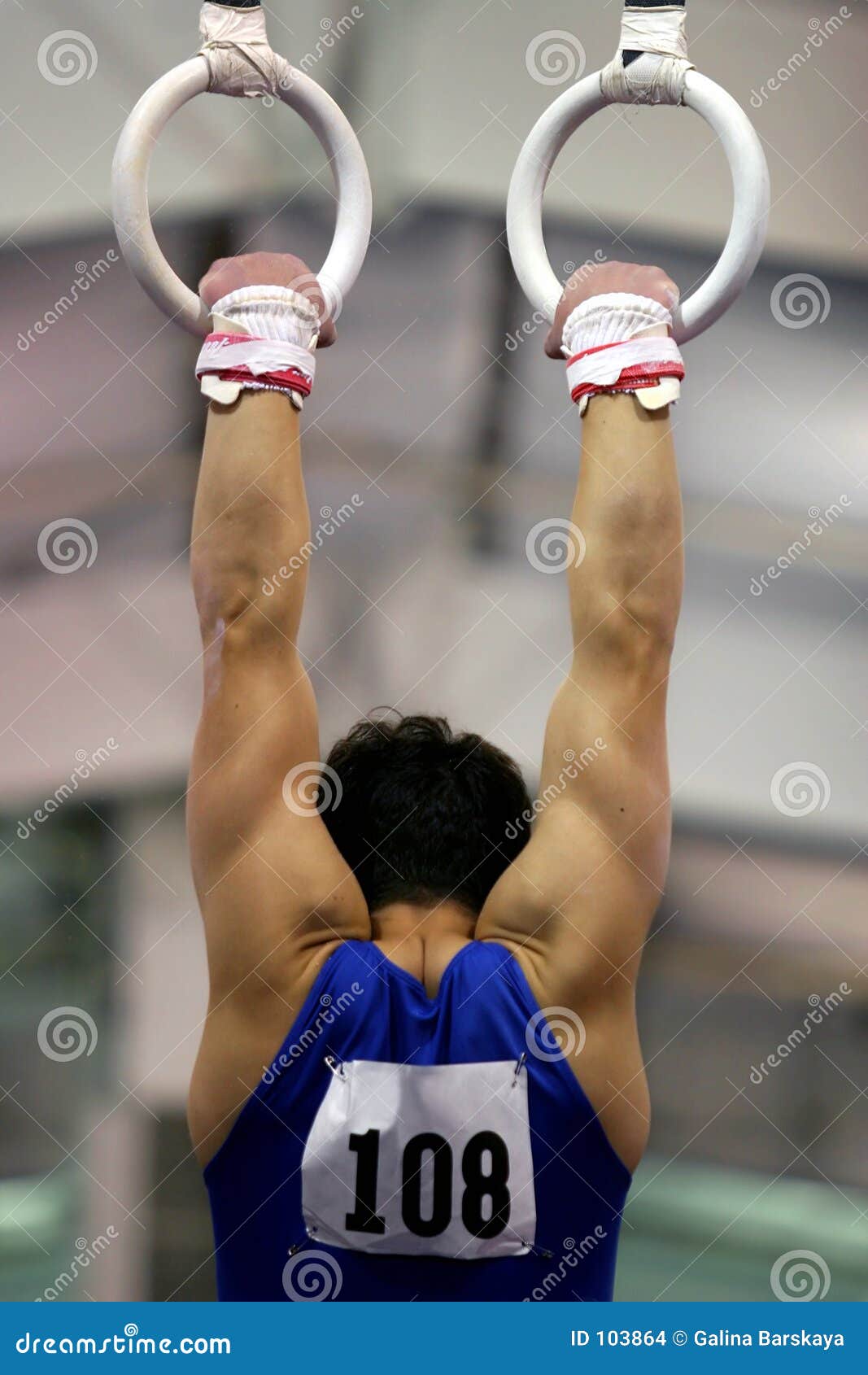 Gymnast on rings stock photo. Image of athletes, exercise - 103864
