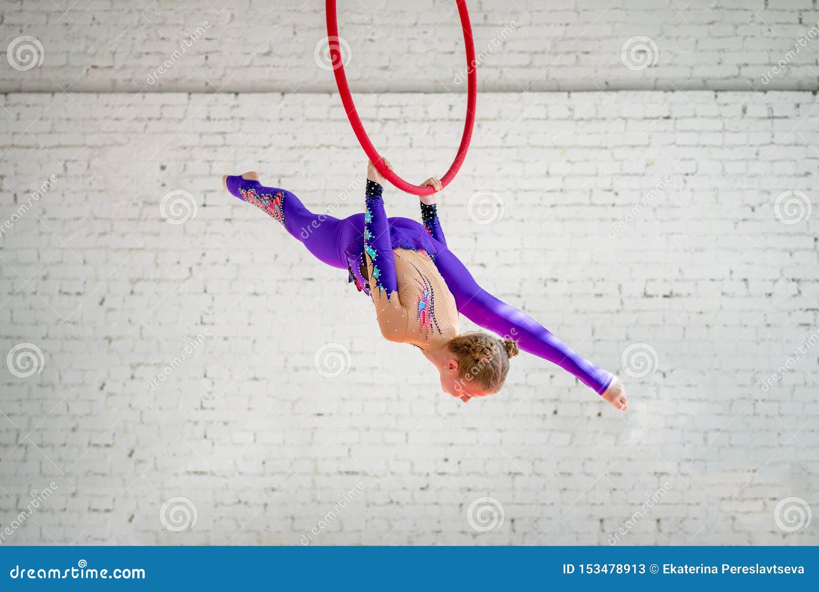 Gymnast on the Rings in the Air Stock Image - Image of beautiful ...