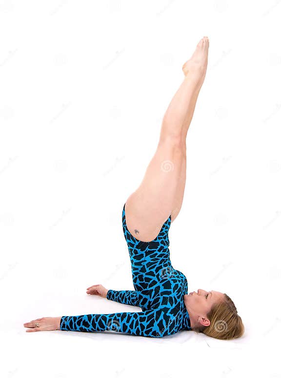 Gymnast shoulder stand stock image. Image of athlete, artistic - 5859967