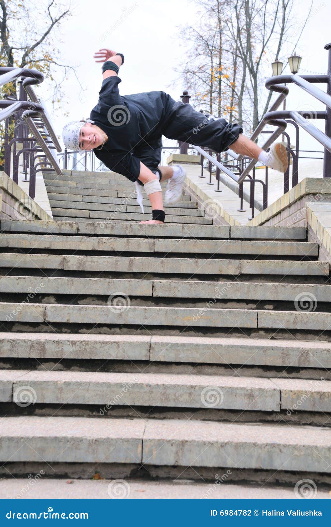 Gymnast Standing on One Hand Stock Photo - Image of joyful, alluring ...