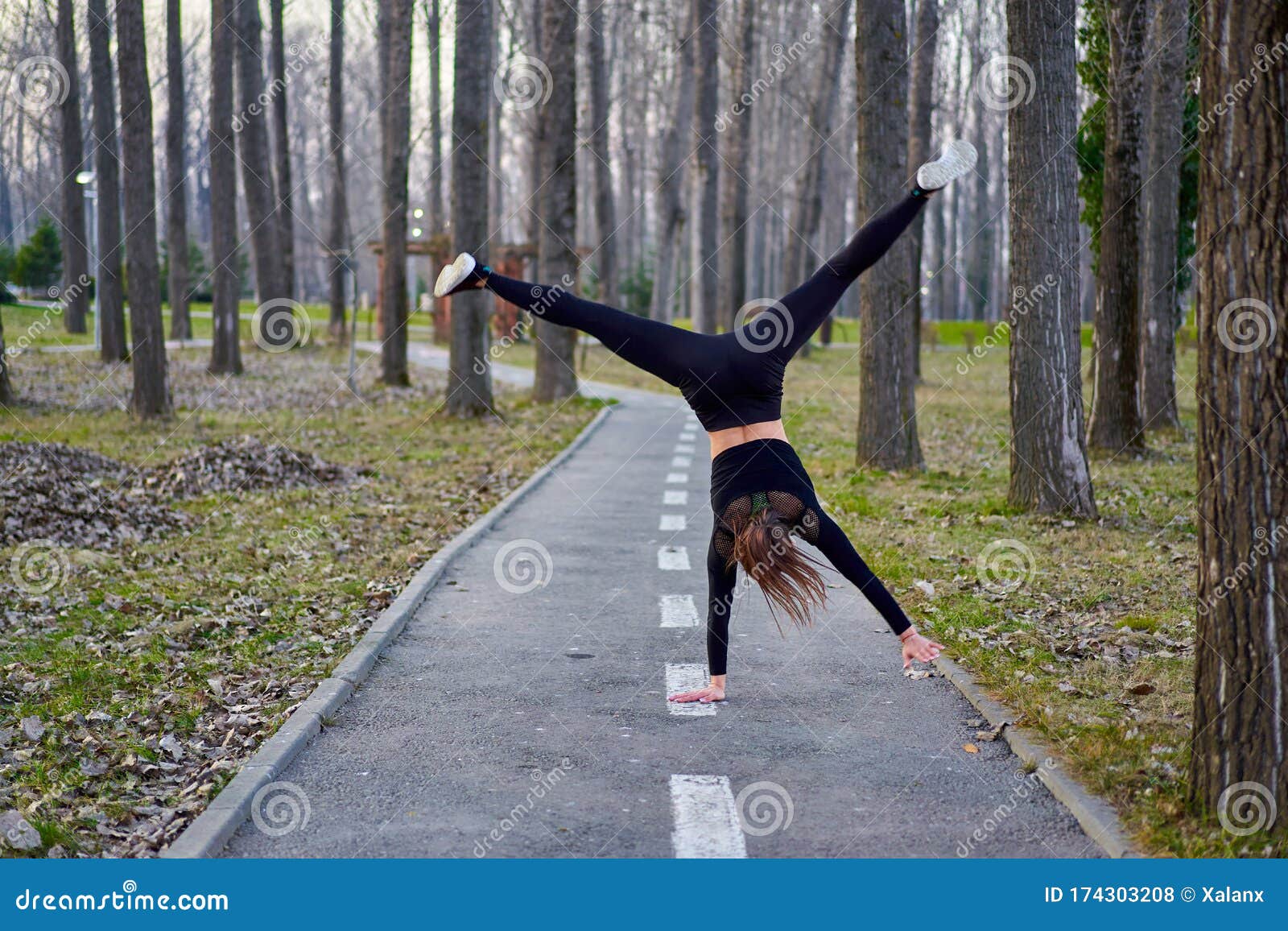 Gymnast workout outdoor stock photo. Image of outdoors - 174303208
