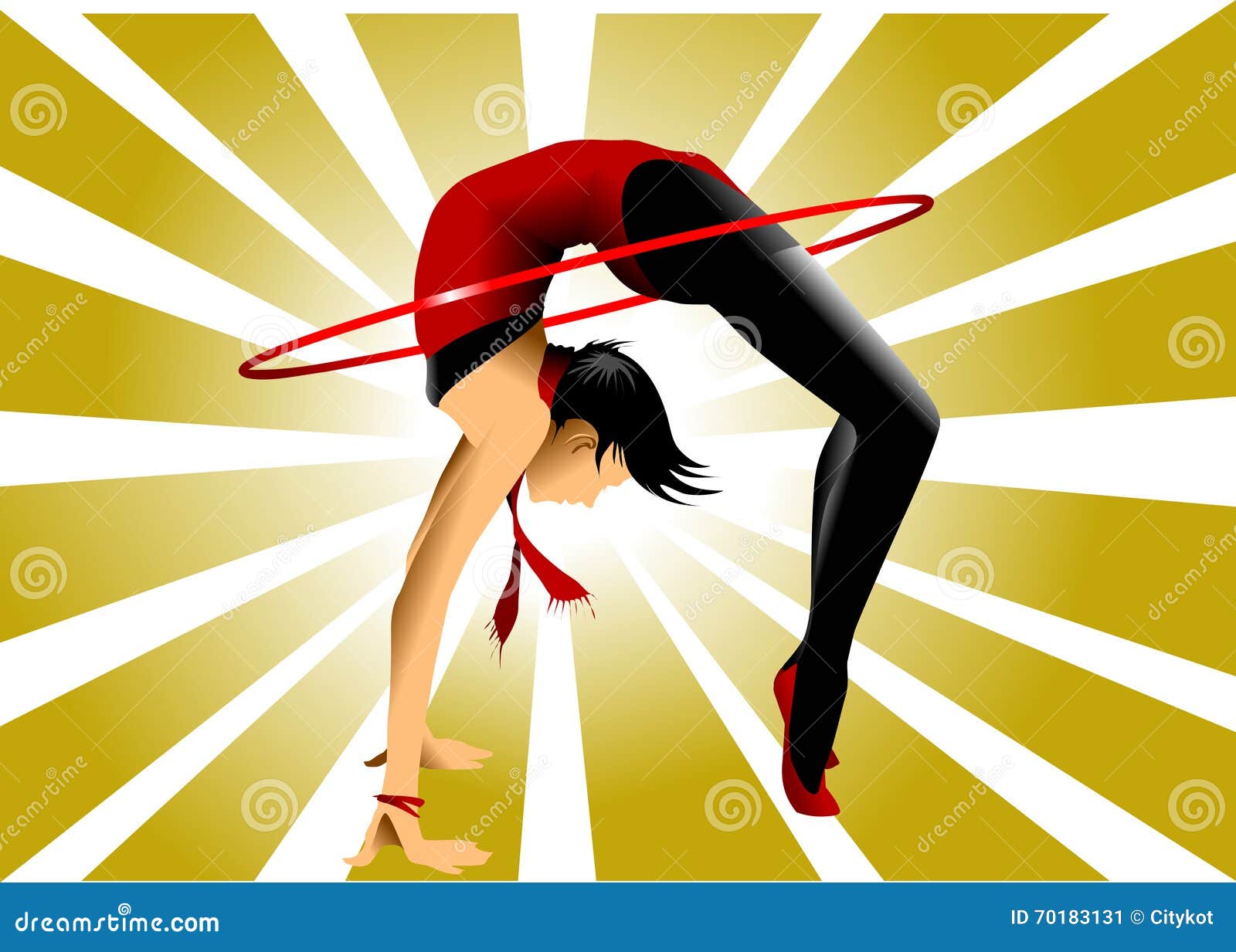 Gymnastic bridge stock illustration. Illustration of conceptual - 70183131