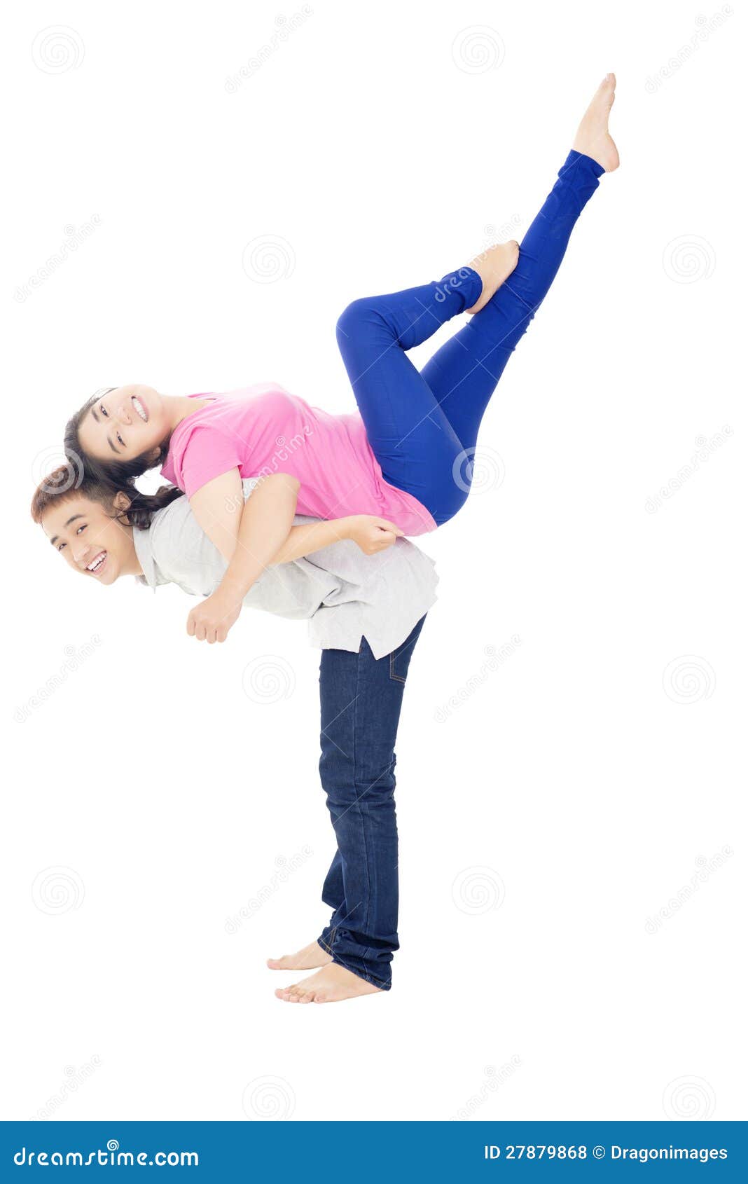 Gymnastic couple stock photo. Image of happiness, expression - 27879868