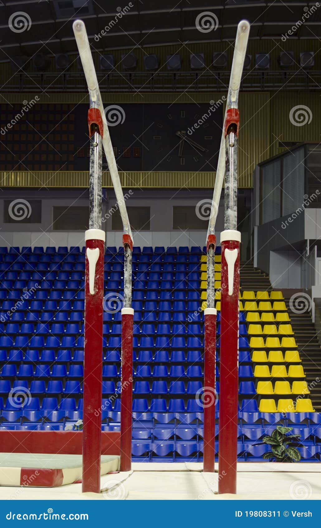 Gymnastic parallel bars stock image. Image of mussels - 19808311