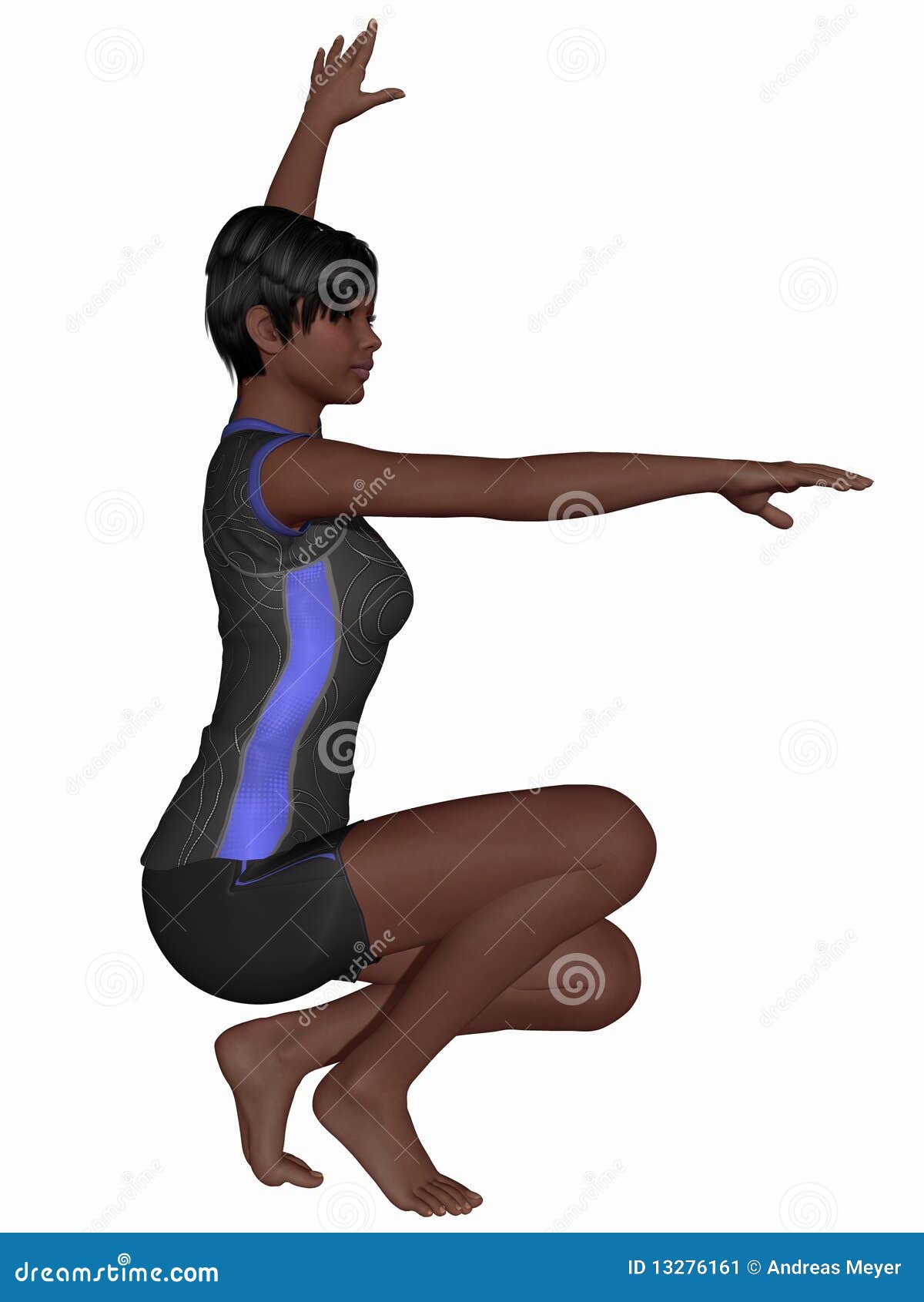 Gymnastic Pose stock illustration. Illustration of body - 13276161