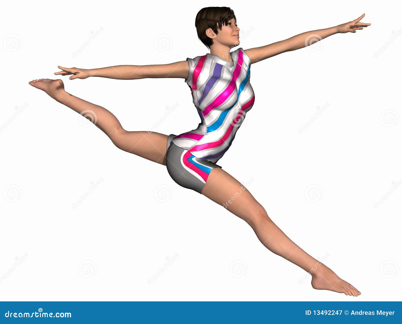 Gymnastic Pose stock illustration. Illustration of body - 13492247