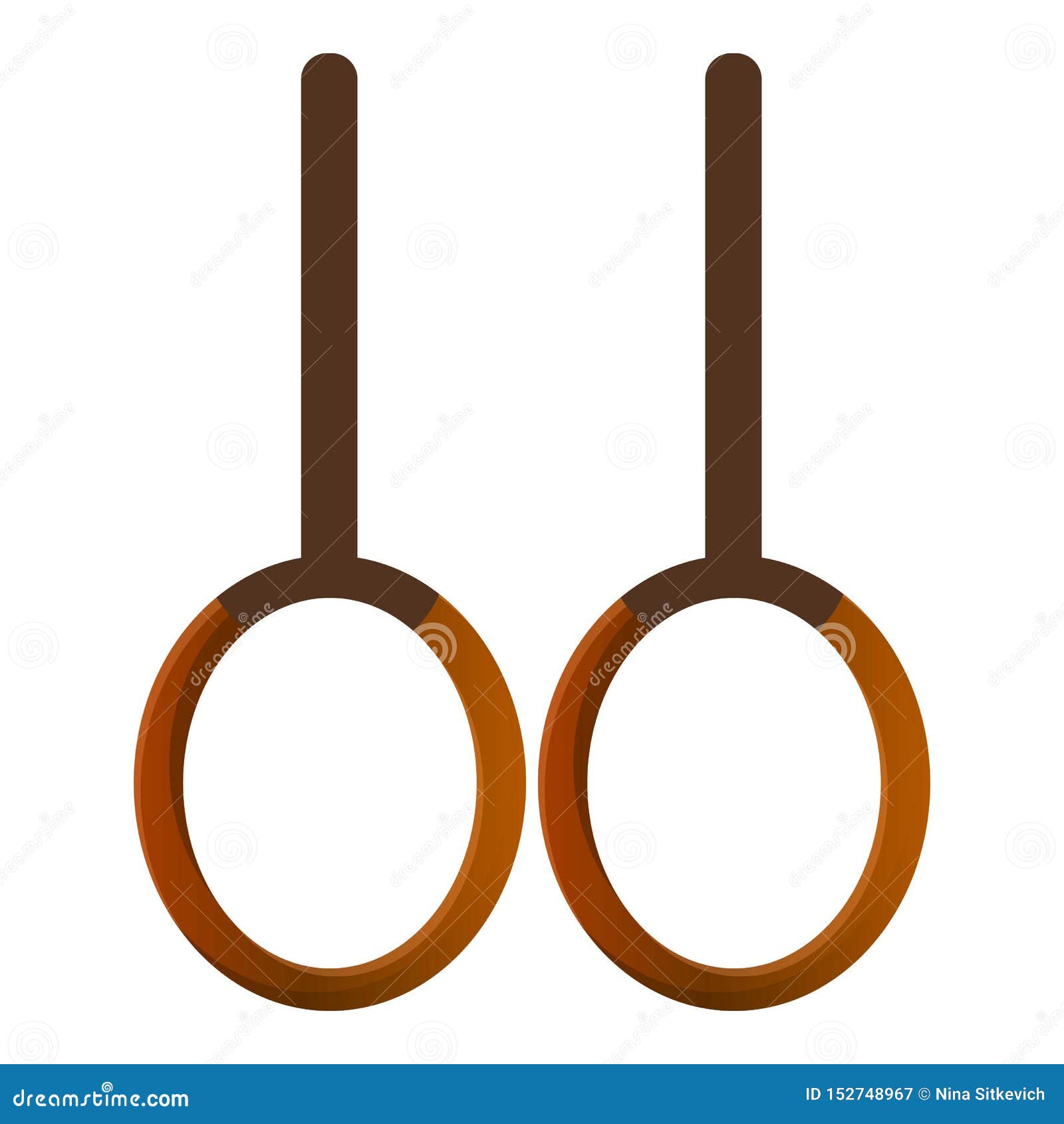 Gymnastic Rings Icon, Cartoon Style Stock Vector - Illustration of ...