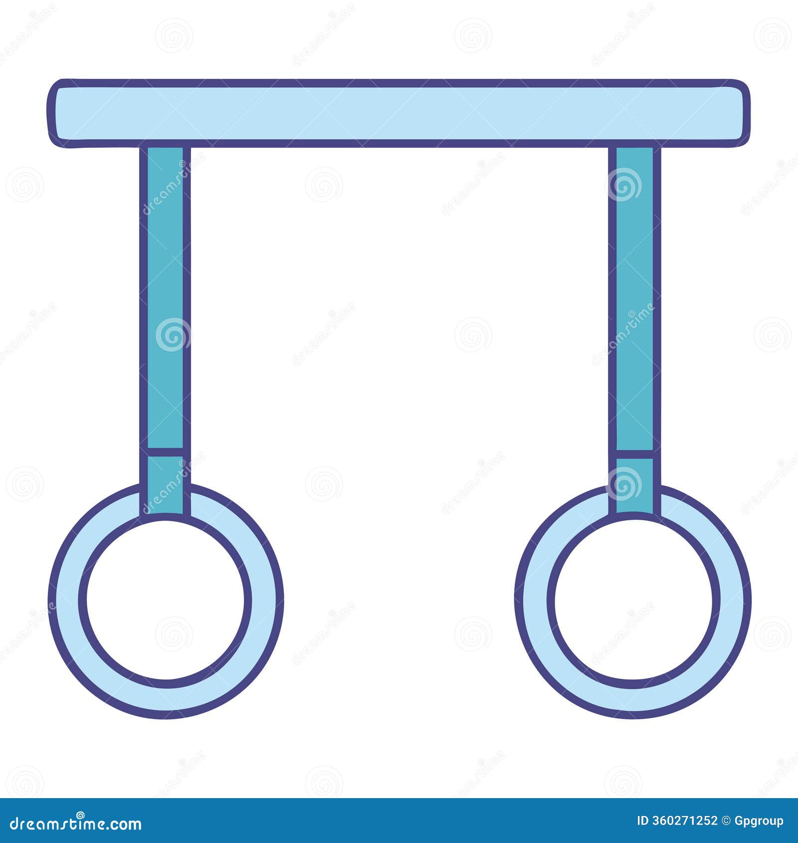 Gymnastic Rings Icon stock illustration. Illustration of exercise ...