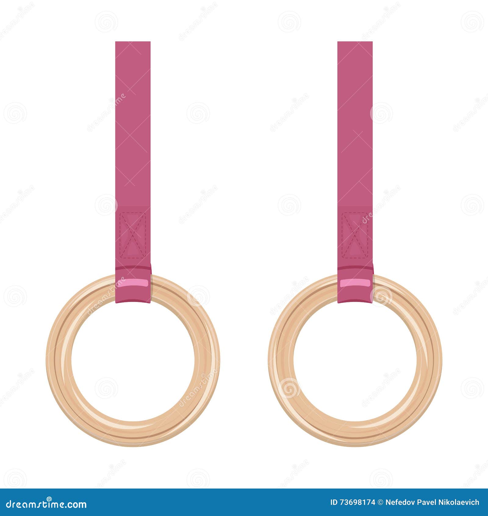 Gymnastic Rings Vector Illustration Isolated on White Background Stock ...