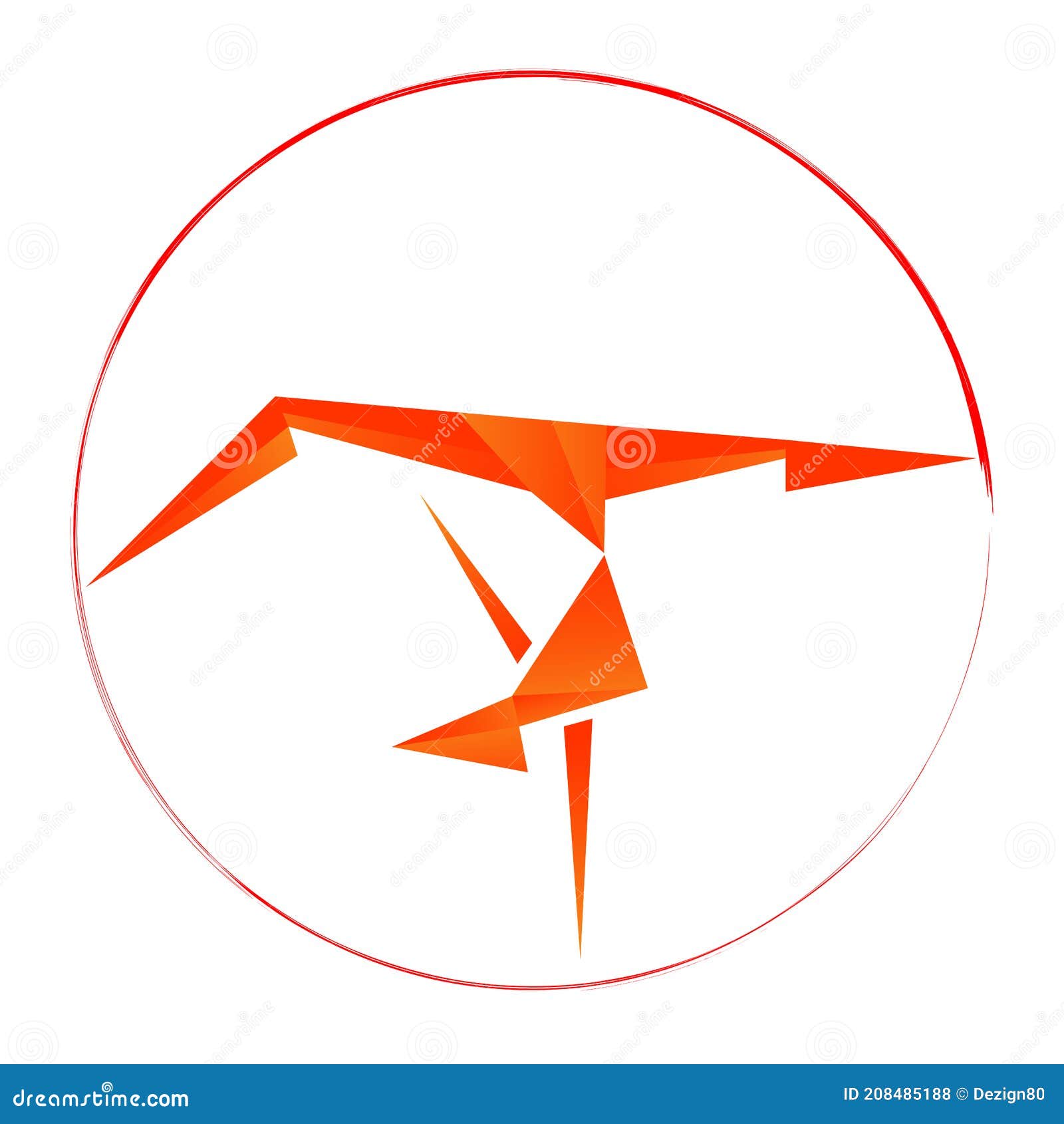 Gymnastics Abstract Vector on White Background, Made of Polygon ...