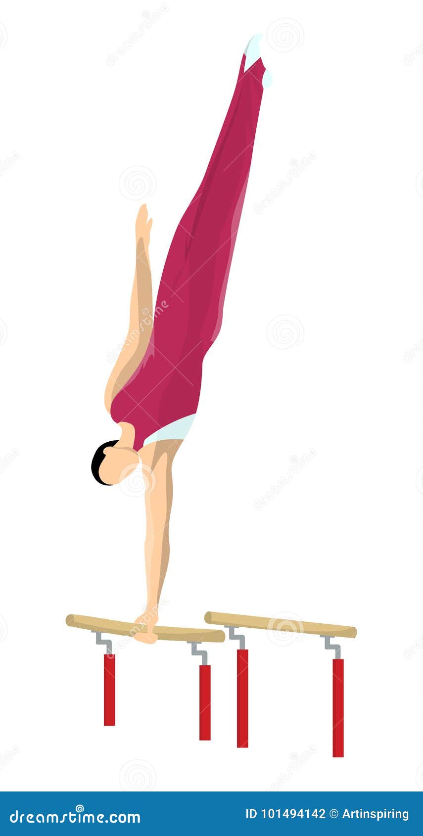 Men's Gymnastics Parallel Bars Royalty-Free Illustration ...