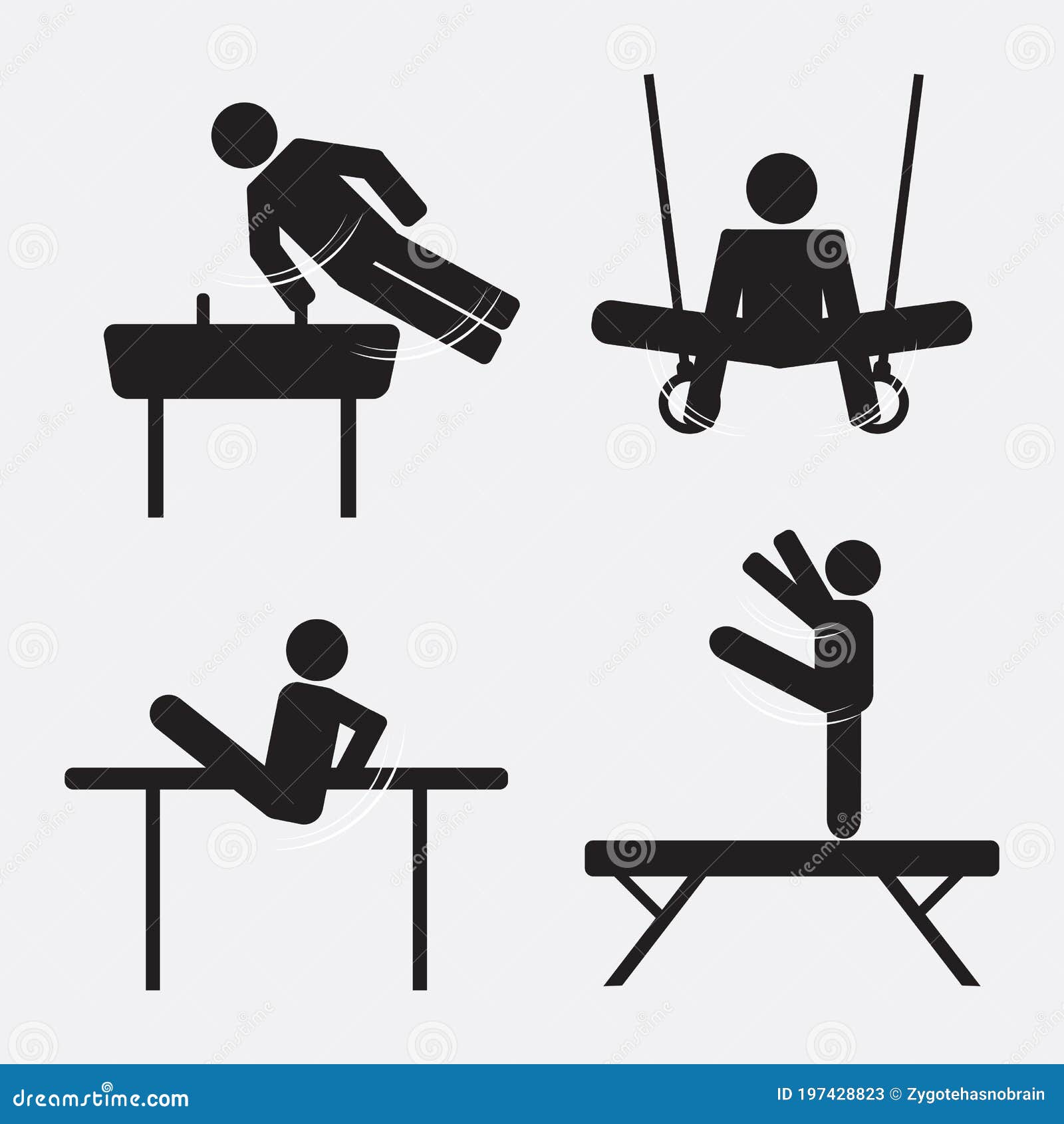 Gymnastics Symbol Cartoon Vector | CartoonDealer.com #137933447