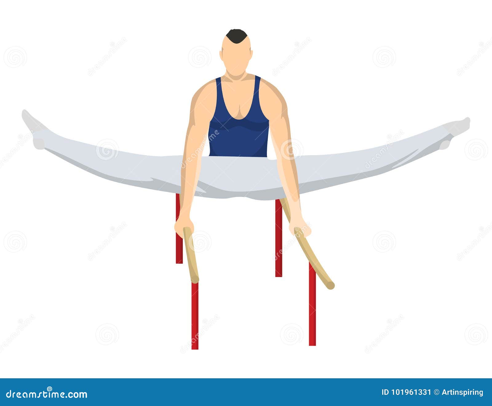 Men's Gymnastics Parallel Bars Royalty-Free Illustration ...