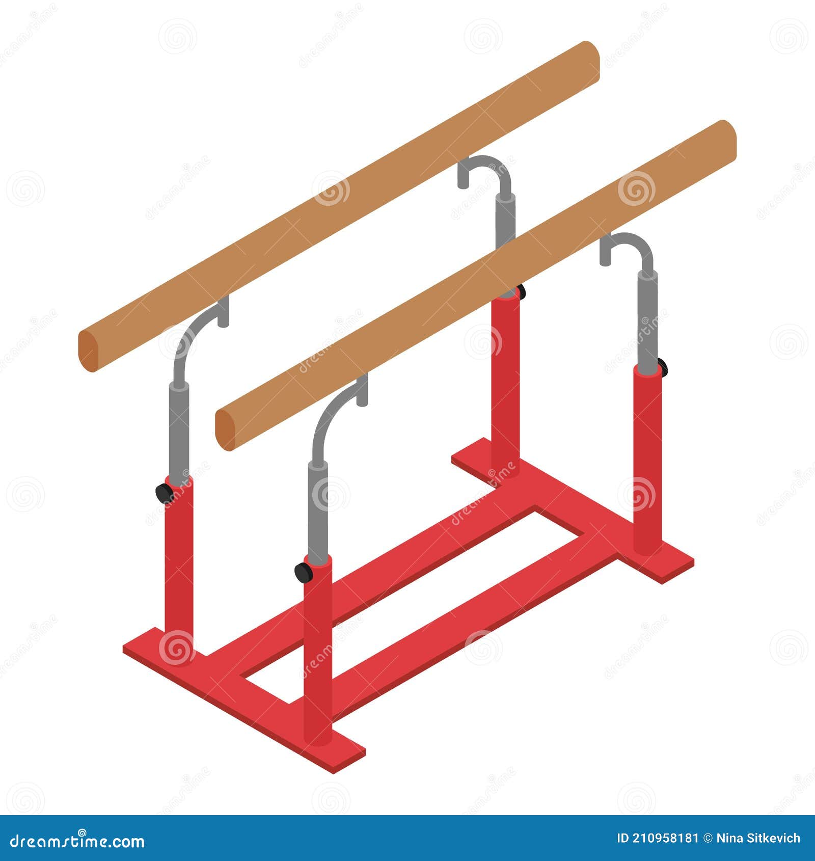 Gymnastics Parallel Bars Icon, Isometric Style Stock Vector ...