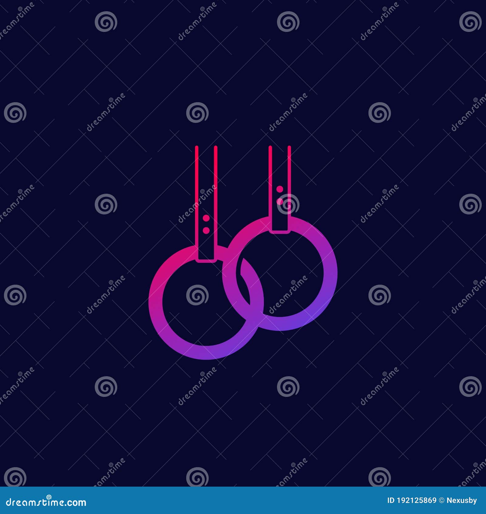 Gymnastics Rings Icon with Vibrant Gradient Stock Illustration ...