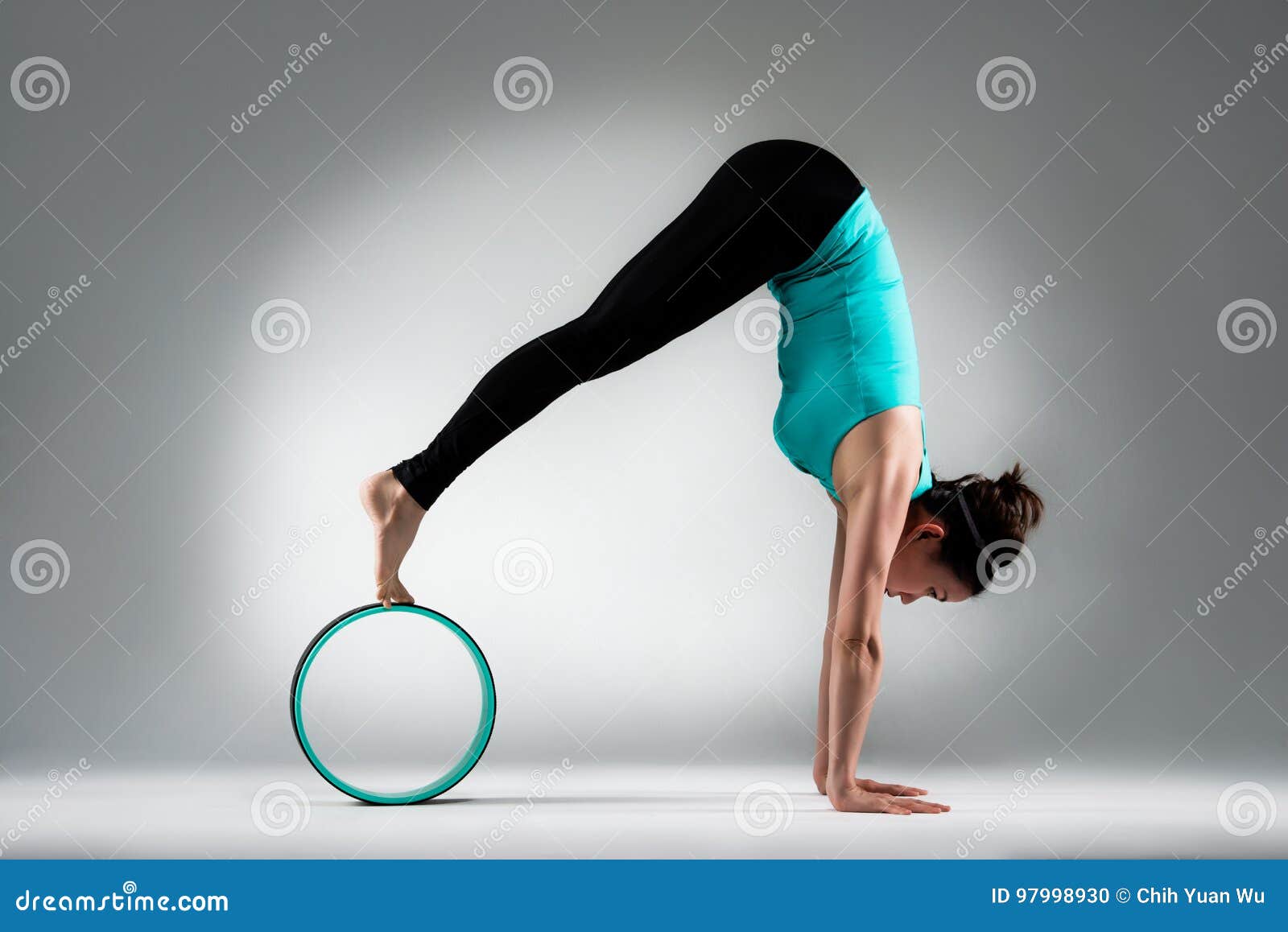 Gymnastics Teacher Inverted Hands Support the Body Stock Photo - Image ...