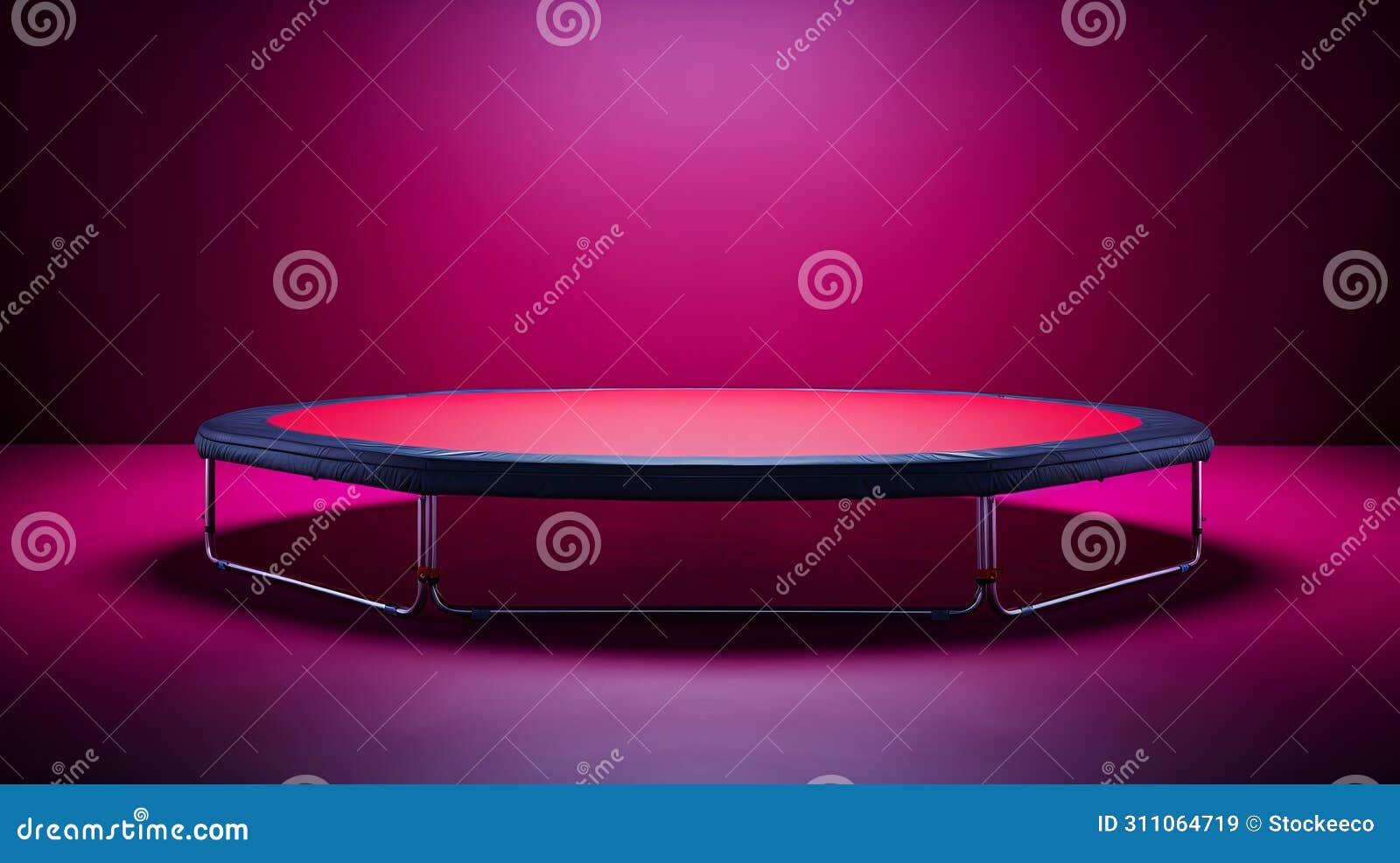 Professional Gymnastics Trampoline Photo with Clean Solid Background ...