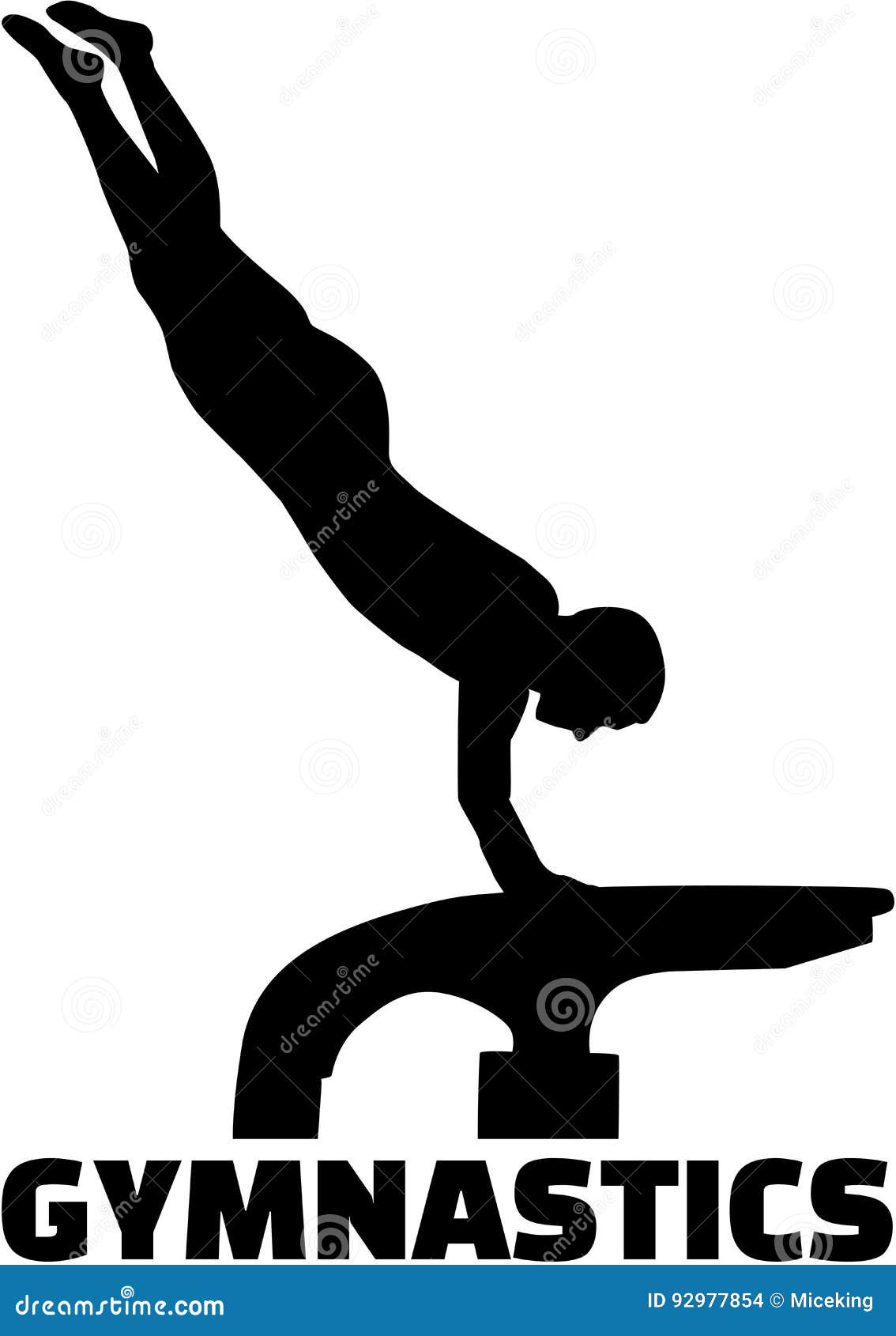 Vault Gymnastics Silhouette