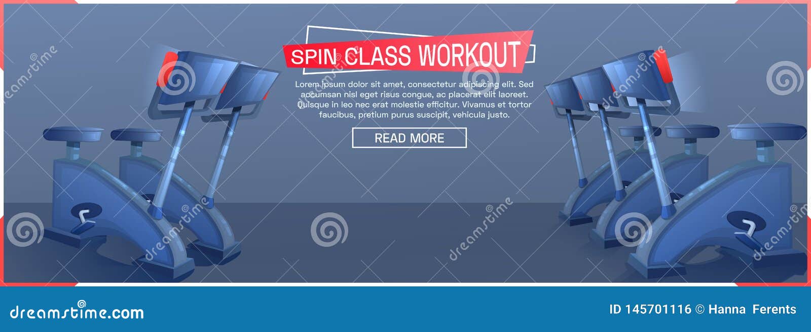 Sport Spinning Class Workout Banner. Fit Working Stock Vector ...