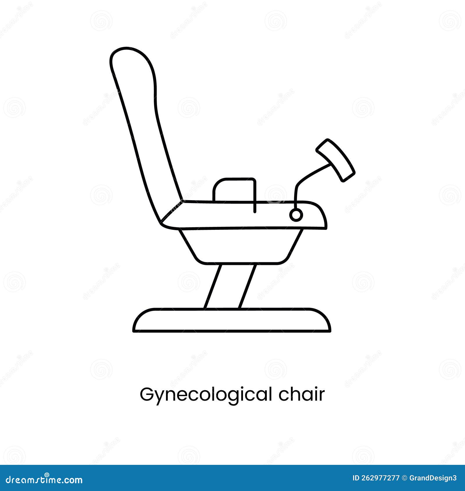 Gynecological Chair for Examination Icon Line in Vector. Stock Vector ...