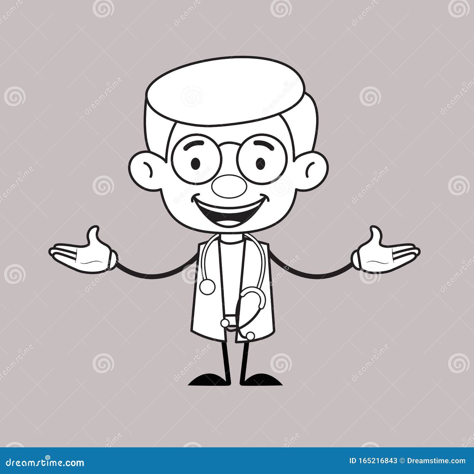 Gynecologist Doctor - Standing in Presenting Pose Stock Vector ...