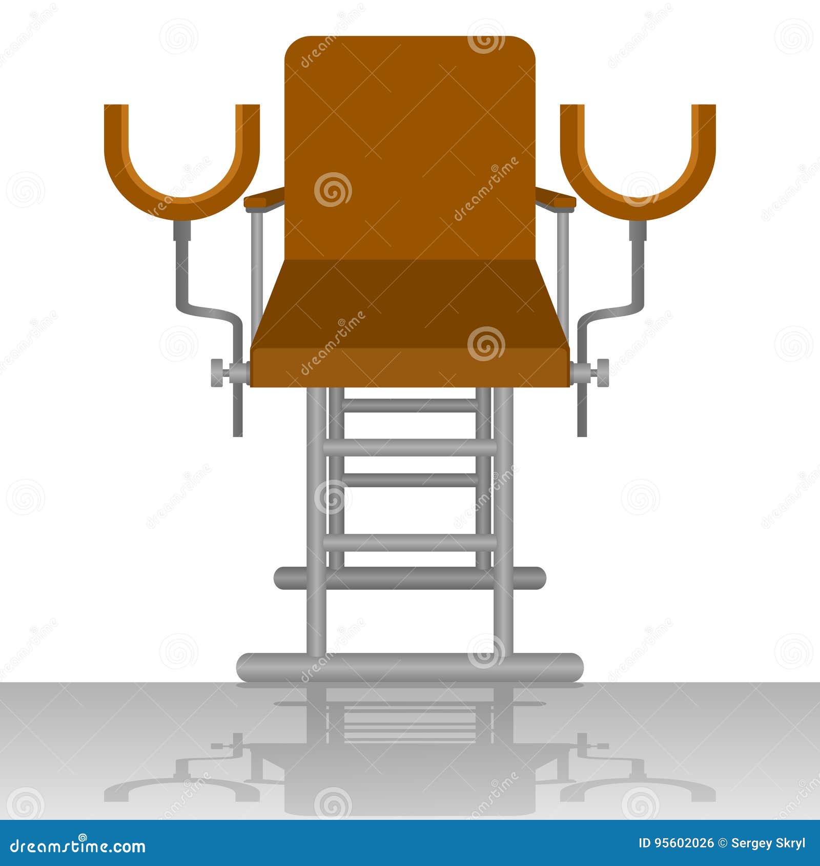 Gynekologisk stol vektor illustrationer. Illustration av vektor - 95602026