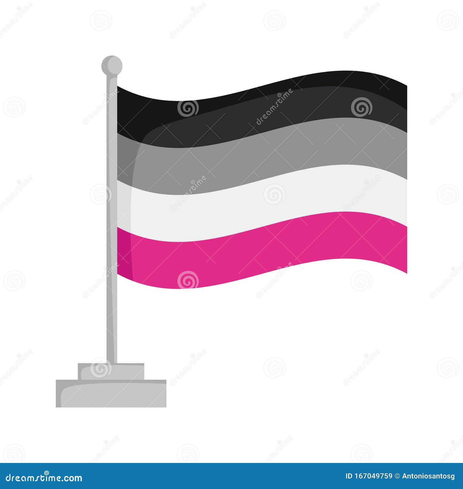 Gynephilia Pride Flag Isolated on White Background Vector Illustration ...
