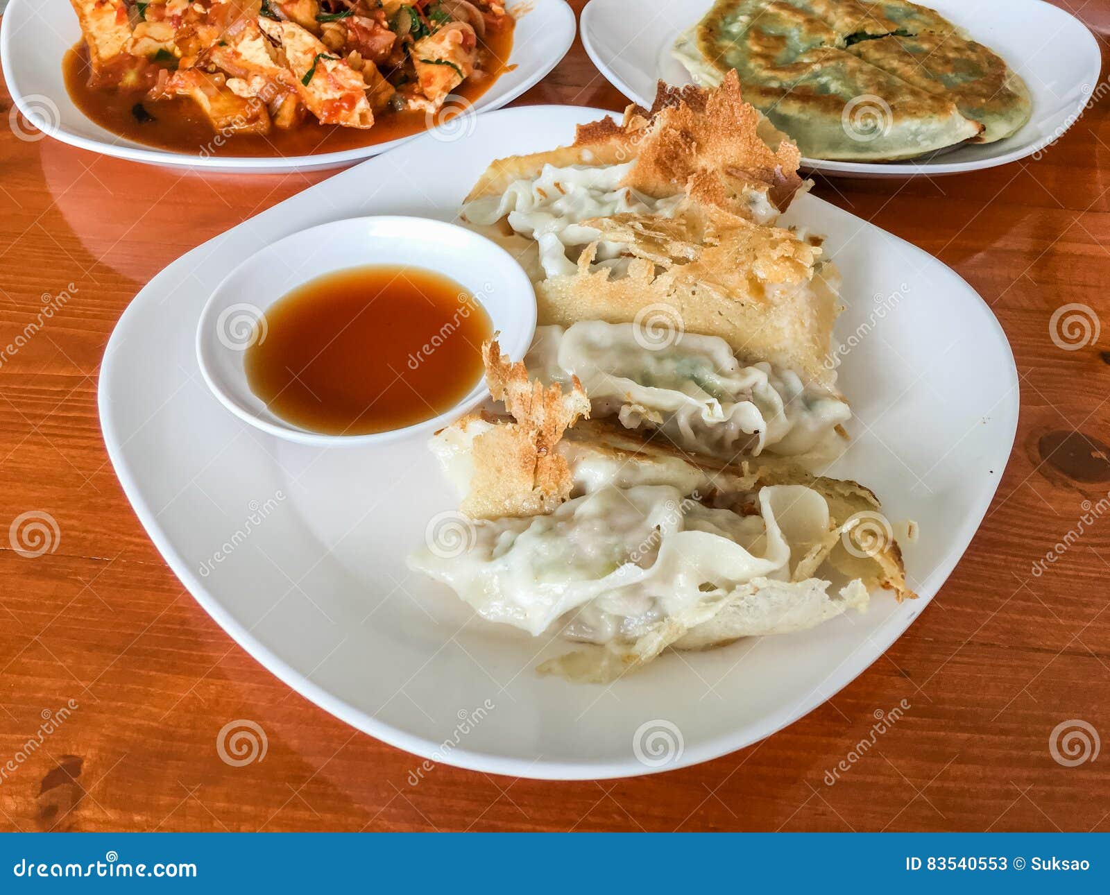 Gyoza Dim Sum image stock. Image du sain, asie, plaque - 83540553