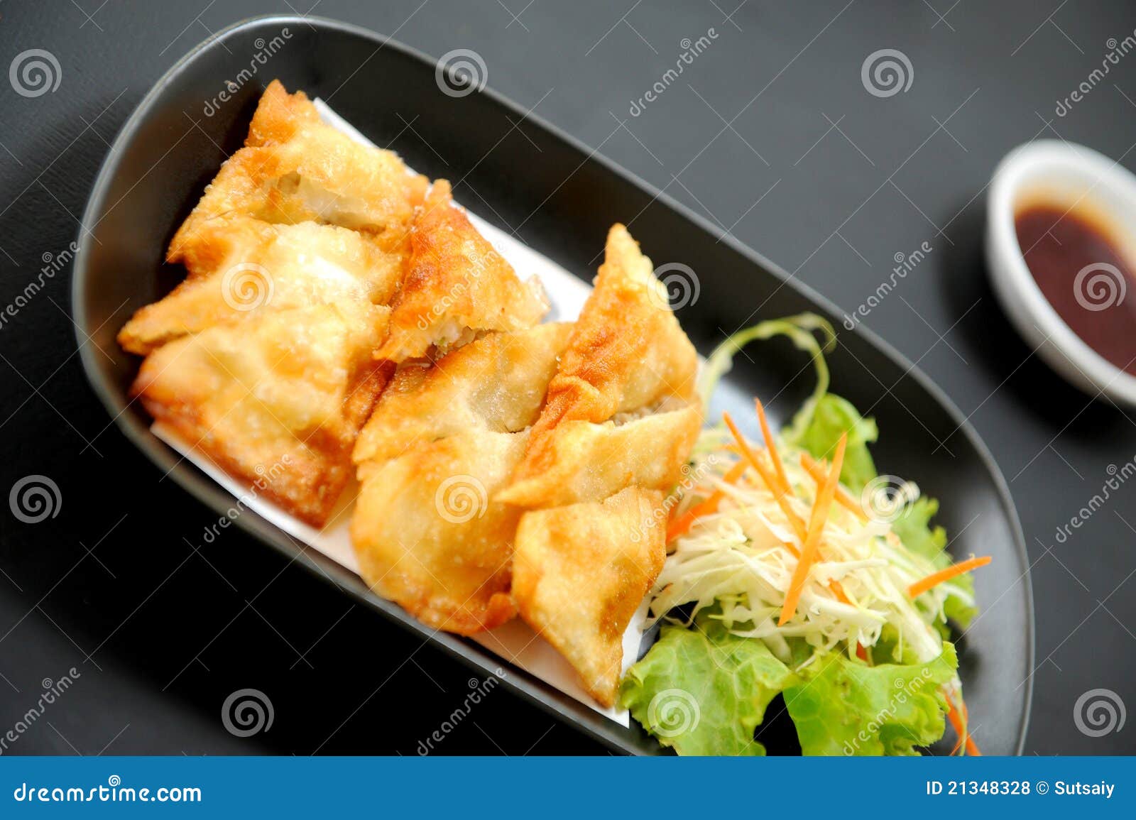 Gyoza Japanese food stock photo. Image of macro, cabbage - 21348328