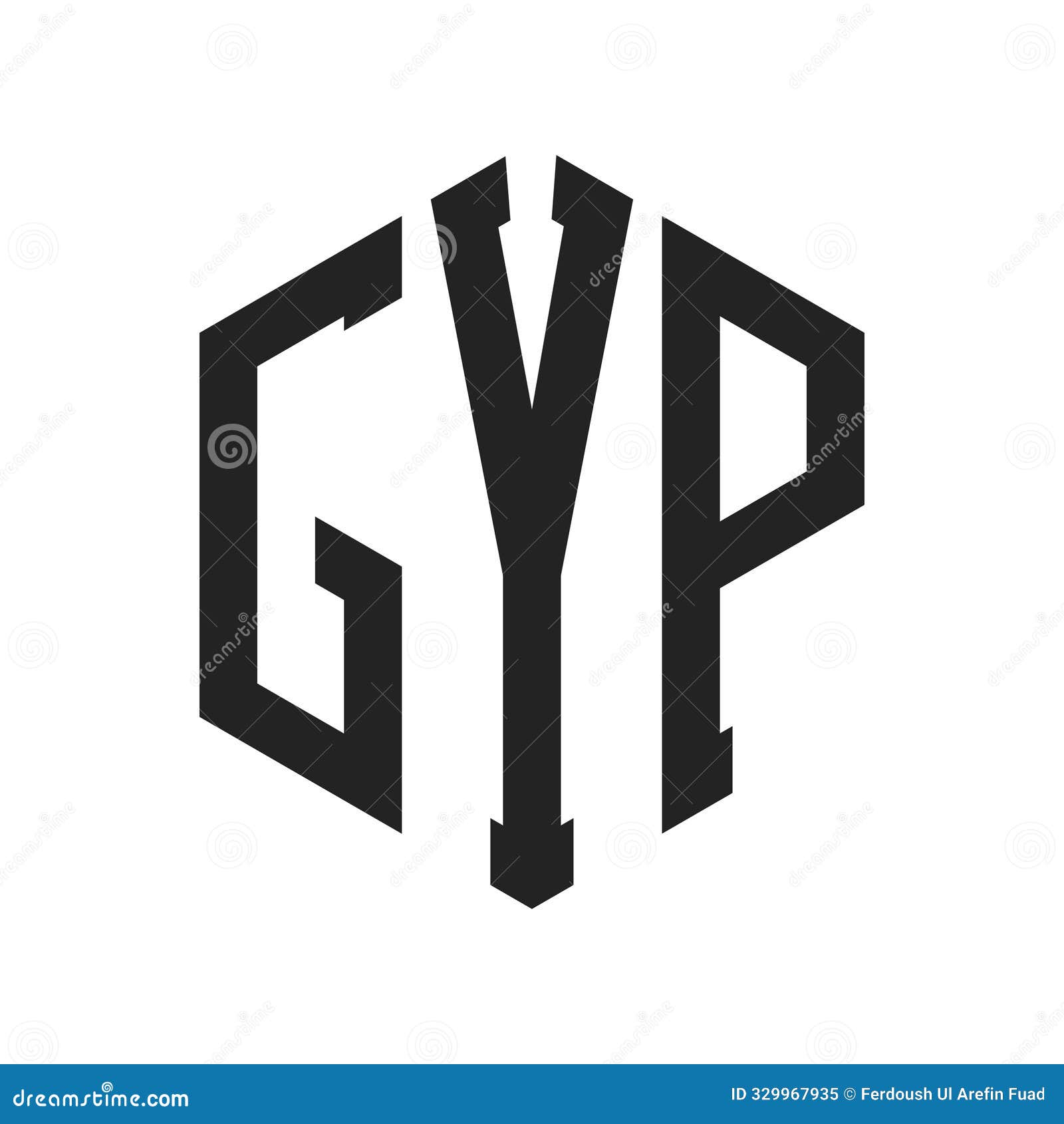 GYP Logo Design. Initial Letter GYP Monogram Logo Using Hexagon Shape ...