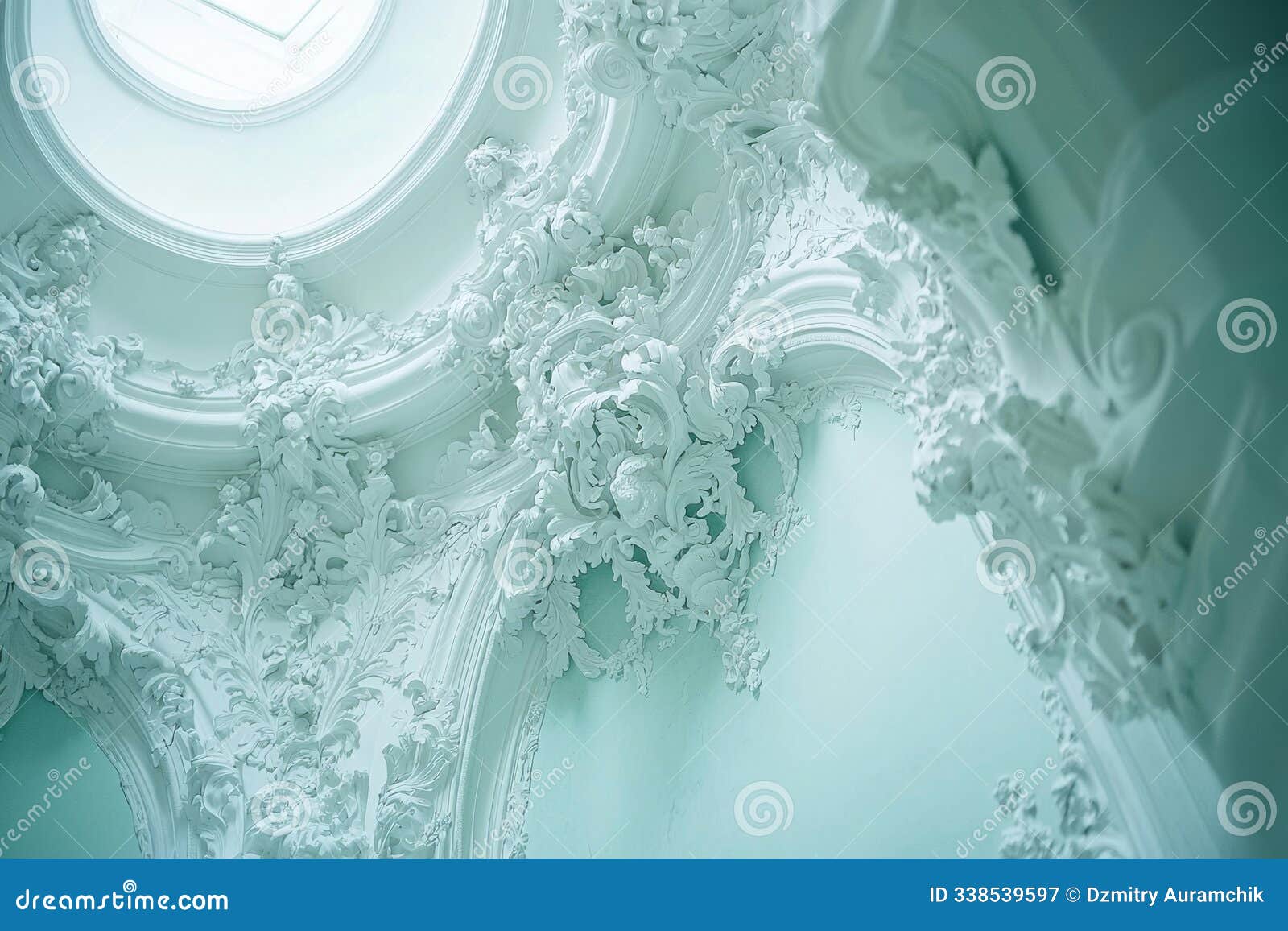 Gypsum Bas-relief Details, Rococo Ceiling Stock Image - Image of ...