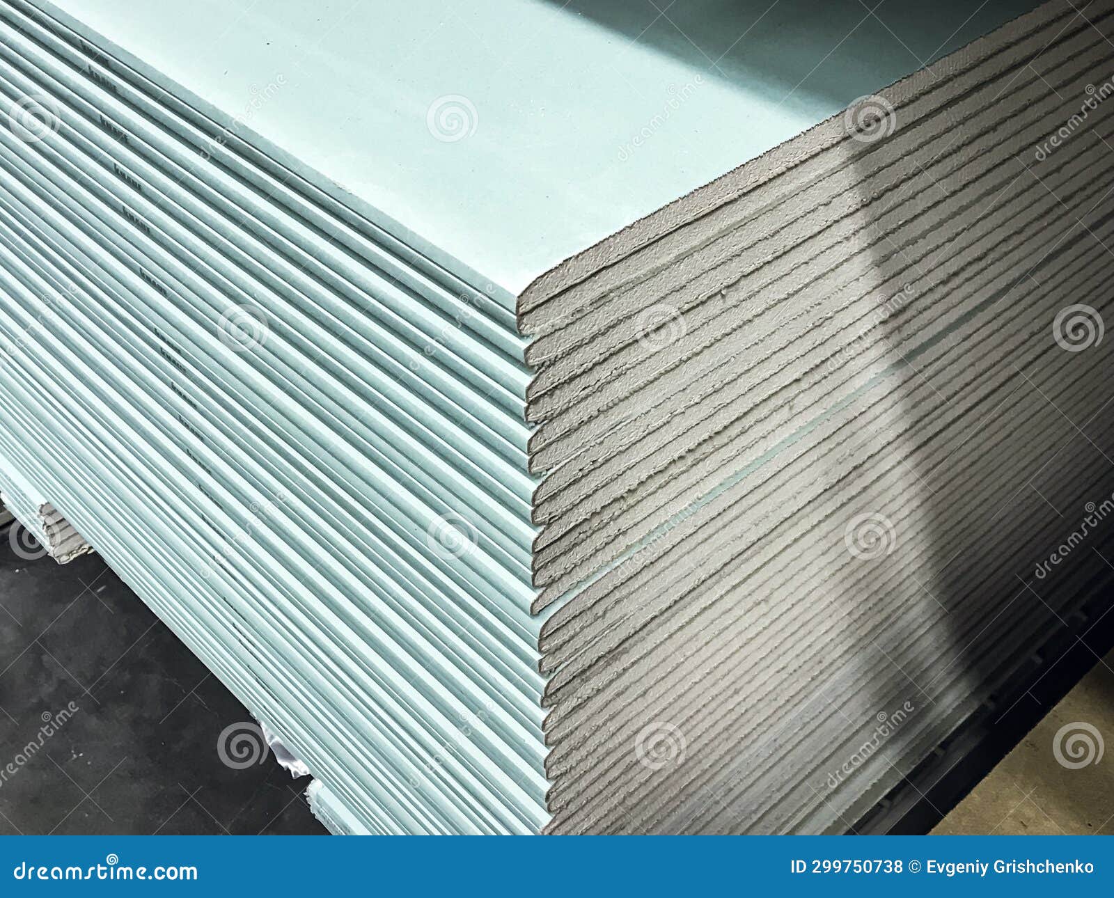 Gypsum Board Sheets in a Stack Stock Photo - Image of repair, hardware ...