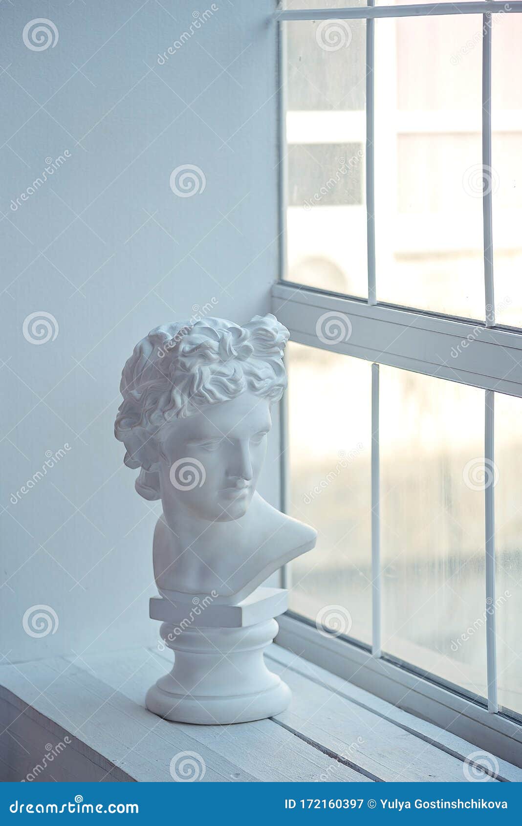 Gypsum Bust in Front of Window. Plaster Head Editorial Photography ...