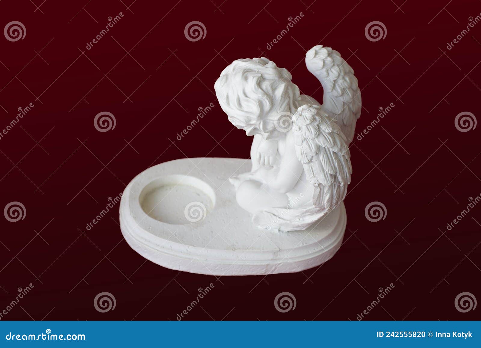 Gypsum Candlestick with an Angel, Plaster Model, Cast, Object for ...