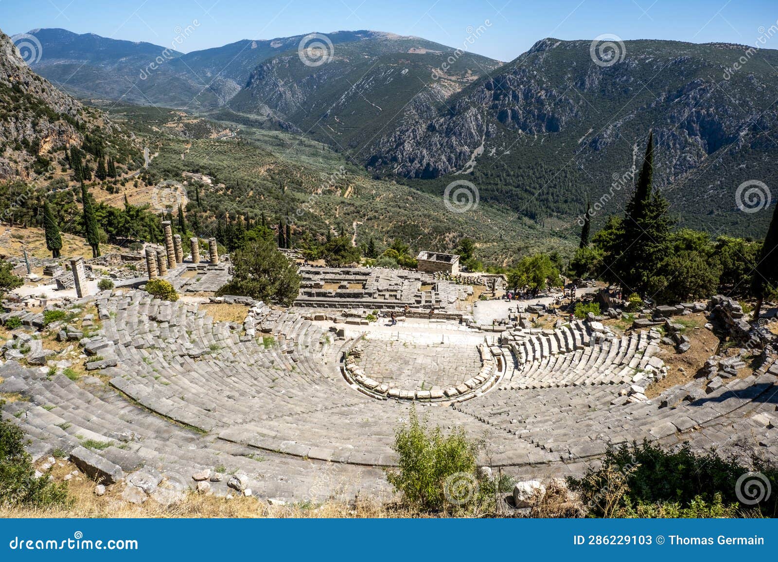 Wonderful View of Aerial Perspective of the Apollo Temple Heritage in ...