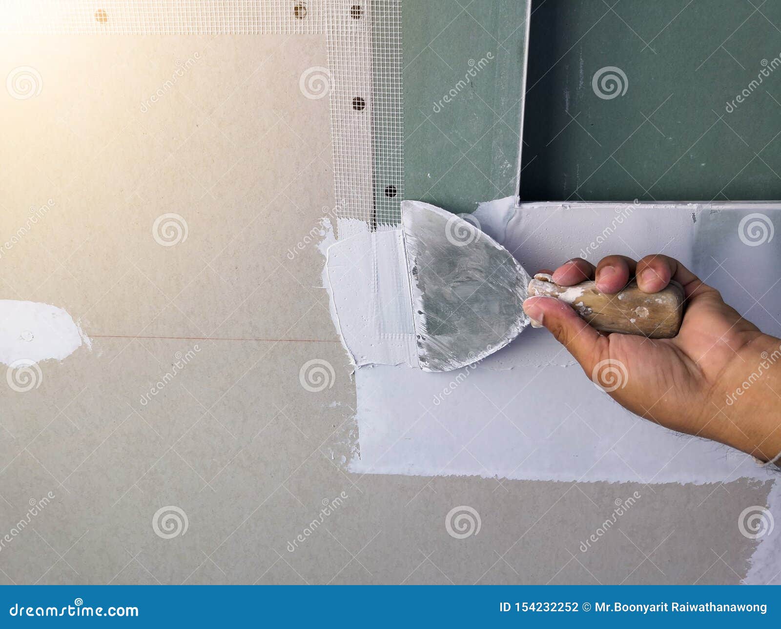 Gypsum Master - Master Builder Renovating the Ceiling, Shallow Depth of ...