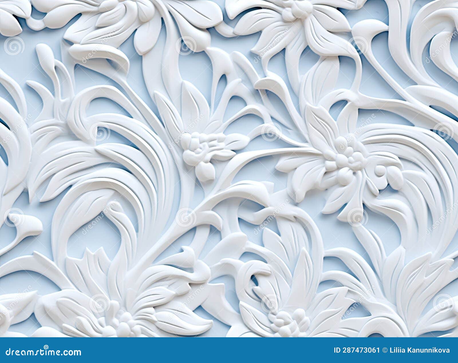 Gypsum Patterns of White Flowers, Gypsum Background Floral Pattern ...