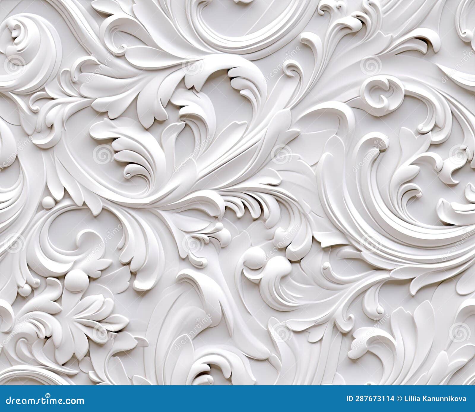 Gypsum Patterns of White Flowers, Gypsum Background Floral Pattern ...