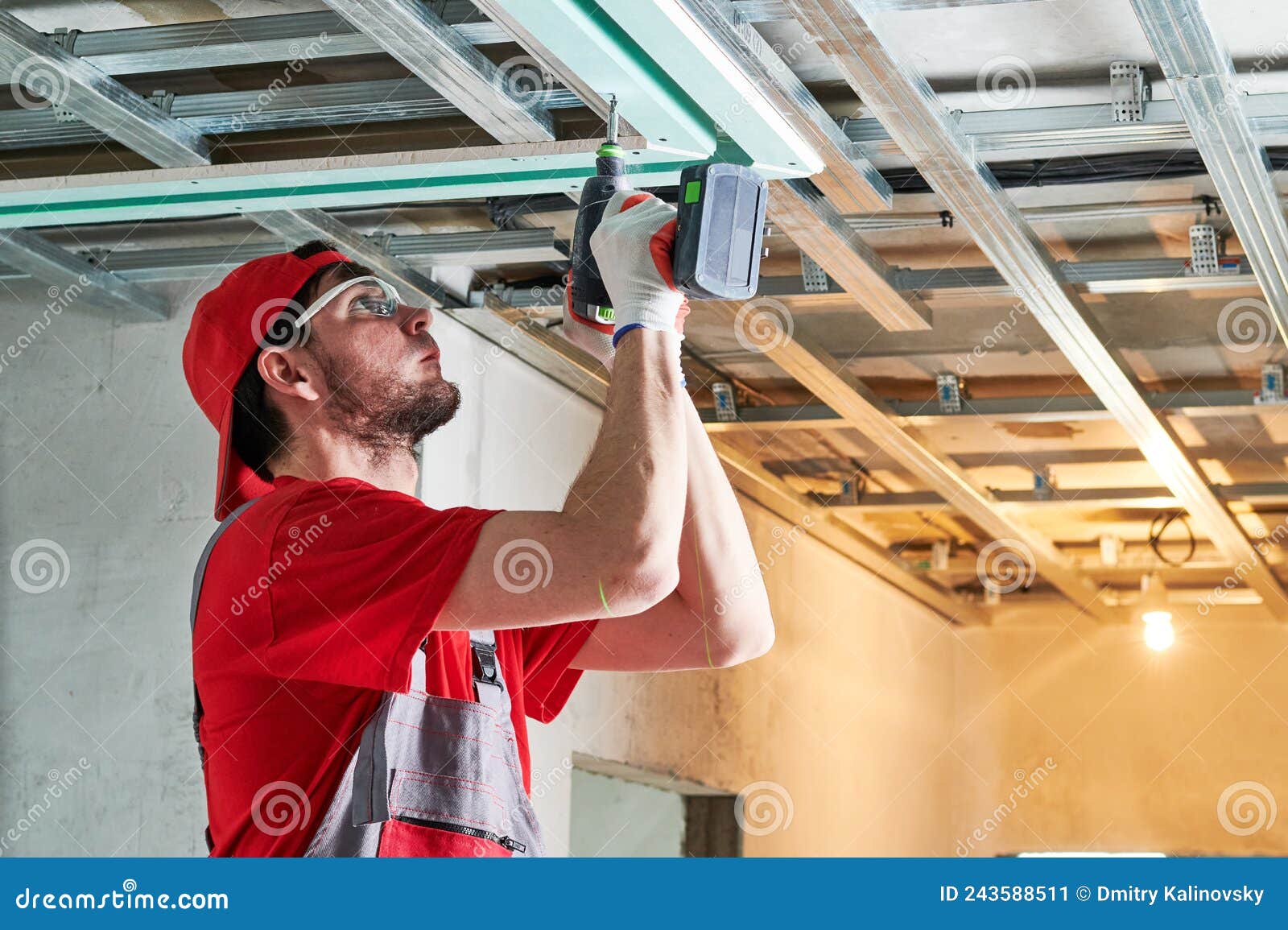 Gypsum Plasterboard In The Pack. The Stack Of Gypsum Board Preparing ...