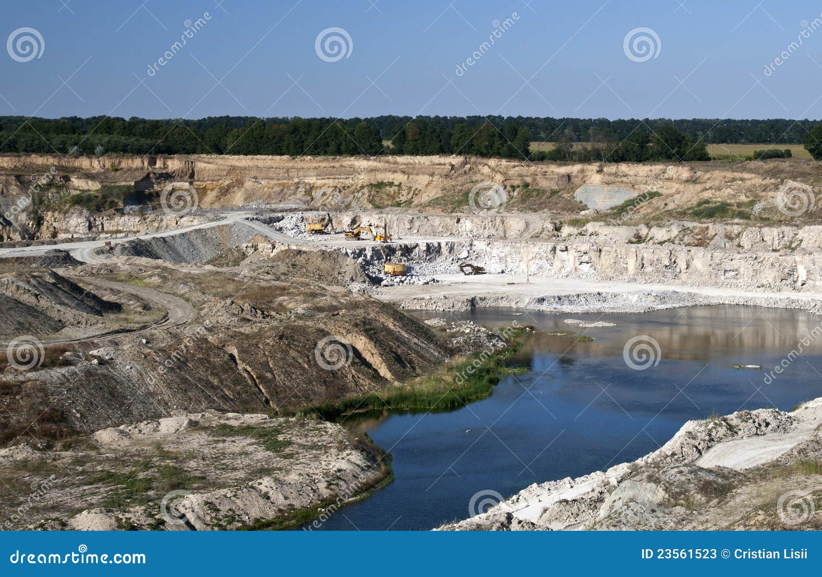 Gypsum quarry stock image. Image of quarry, machine, stone - 23561523