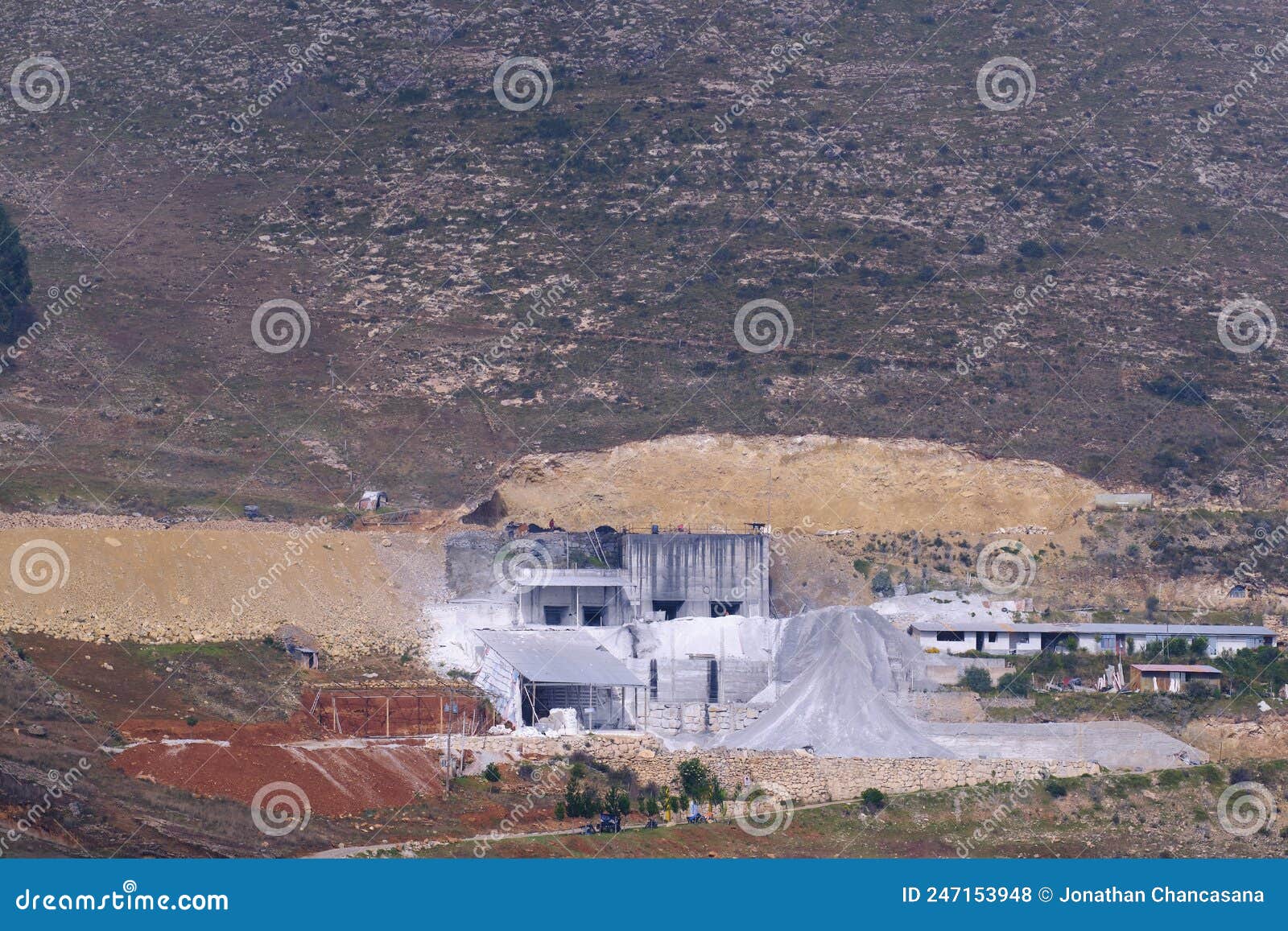 Gypsum quarry stock photo. Image of landscape, perspective - 247153948